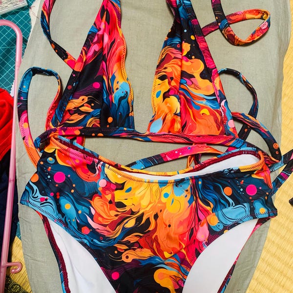 Halter Bikini (with Cheeky & Full Coverage Bottoms) Digital PDF Sewing ...