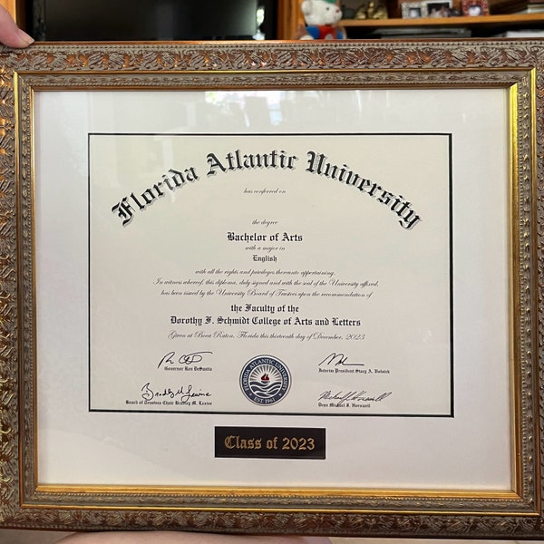 Handmade Diploma Frame for Diploma Size 8.5x11 - Black Mat, Burgundy W ...