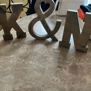 Large Alphabet Wood Letter Blocks Custom Names Initials - Etsy
