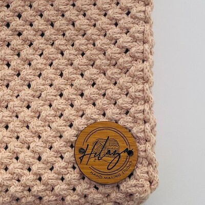 1.25 Round Vegan Leather Knitting Labels Custom Clothing Tags, Crochet ...