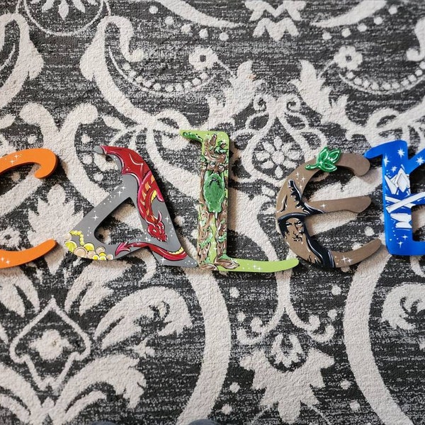 Middle Earth Painted Letters - Hobbit Nursery Letters - Wizard Nursery ...