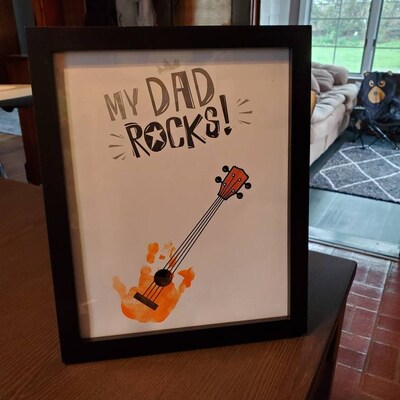 Handprint Art Craft / My Dad Rocks / Father's Day Birthday / Kids Baby ...