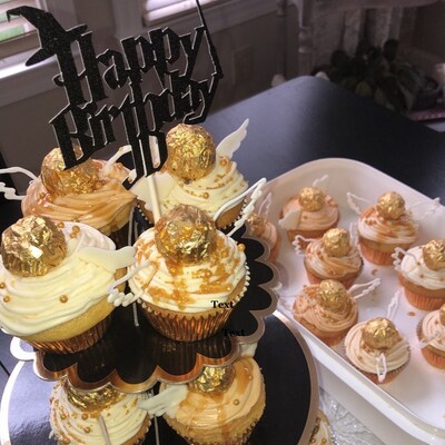 Wizard Themed Custom Happy Birthday Cake Topper, Wizard Birthday ...