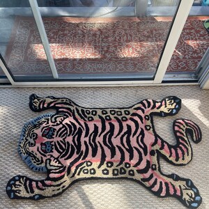 Antelope Grey Area Rug Handmade Animal Print Hand Tufted 100% - Etsy