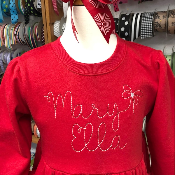 Preppy Bean Stitch Embroidery Font - Script Bean Stitch Embroidery Font ...