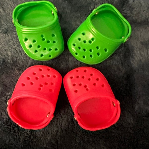 Bright and Colorful Plastic Doll Clogs for Your 18" Doll Like American ...