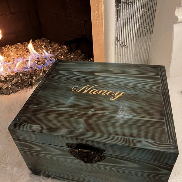 USMC Memory Box for Marines and Veterans, A Large Wooden Box ...