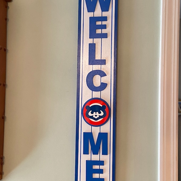 Chicago Cubs "cubs Home" Wood Decor Sign | Chicago Cubs Gifts | Chicago ...