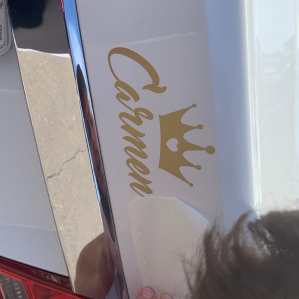 Queen Crown - Custom Name Decal - Di Cut Decal - Home/laptop/computer ...