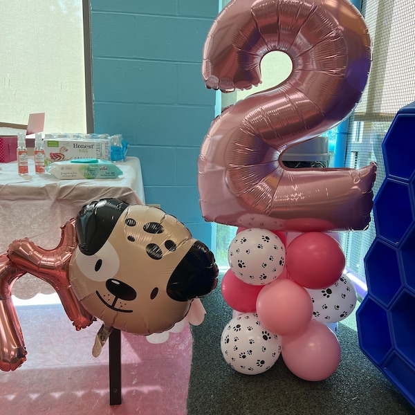 Puppy Balloon Tower, Puppy Balloon Garland, Puppy Party, Lets Pawty ...