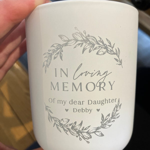 In Loving Memory Keepsake Gift Personalised Tea Light Holder With ...