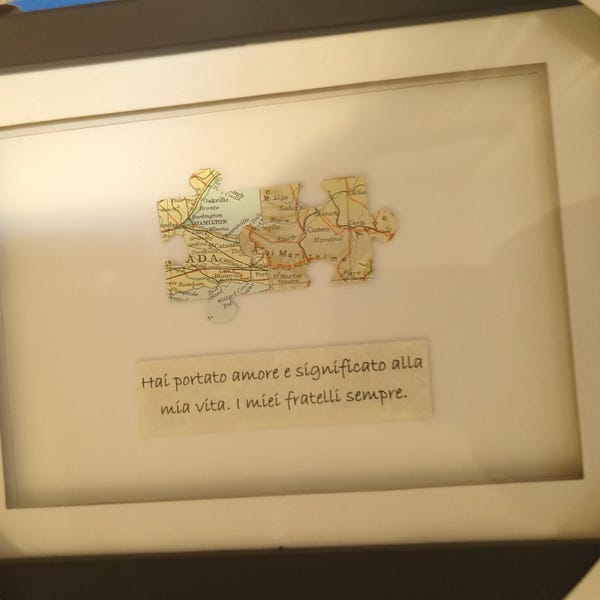 Long Distance Gift, Two Maps in One, Custom Map Gift, Maps in Frame ...