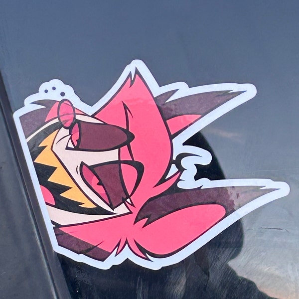 Alastor Car Window Peeker Sticker Hazbin Hotel Peeper Window Decal ...