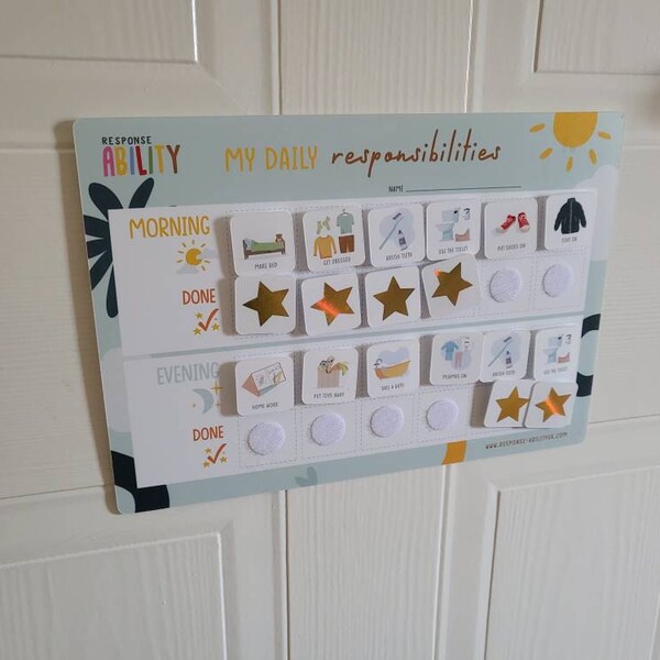 Daily Routine Chart, School Routine Chart, Kids Daily Responsibilities ...