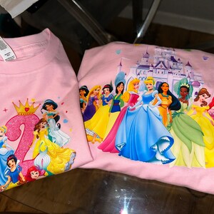 Fourth Birthday Princess Shirt, Disney Princess Birthday Shirt, Princess Birthday Shirt, Girls ...