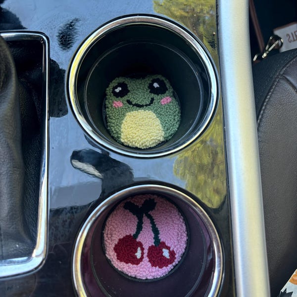 Set of 2 Car Coasters,cute Car Accessories,customisable Car Decor,new ...