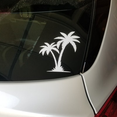 DECAL Palm Tree Vinyl Decal, Tropical Decal, Car Decal, Laptop Decal ...