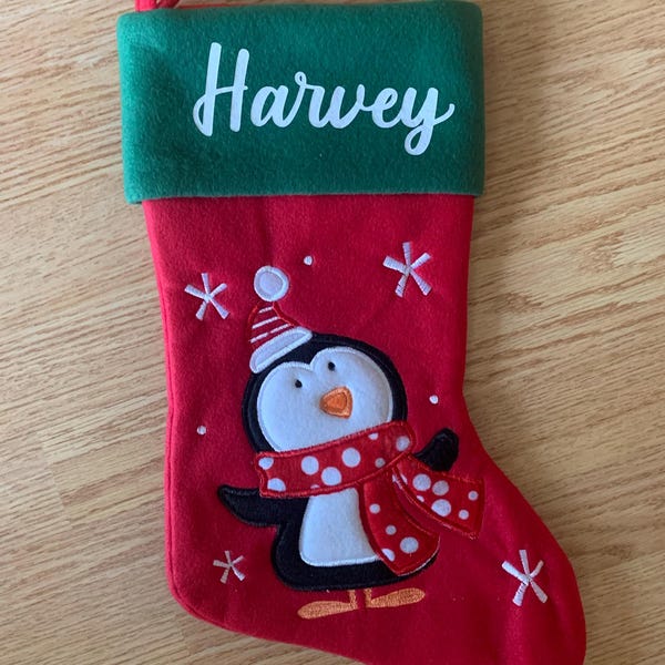 Red & Green Personalized Christmas Stockings | Custom - Etsy