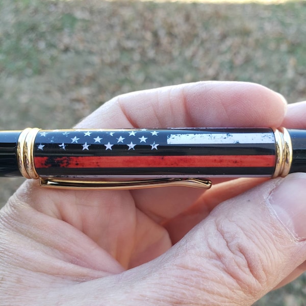 Thin Red Line Flag Pen Blank #086 - Etsy