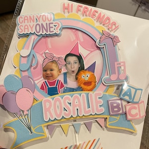 Ms. Rachel Cake and Cupcake Toppers in Bright Colors, Colorful Ms ...