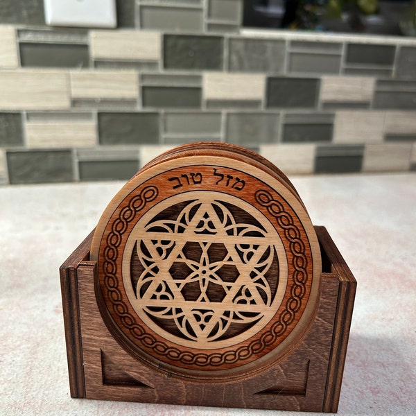 Gothic Waterproof Wooden Coaster, Original, Cathedral Rose Window ...