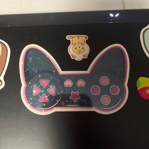 Magical Gamer Girl Kawaii Retro Sticker Cute Pink Laptop Sticker Cute ...