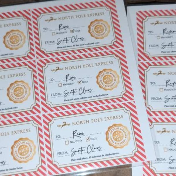 Santa Note Cards & Envelopes, Santa Letter Template, Warning Note ...