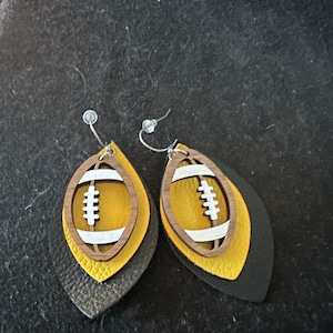 Team Football Earrings Custom Team Jewelry School Color Earrings Sports ...