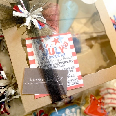 Printable 4th of July Cookie Kit Instruction Card 4x5 Cookie Decorating ...