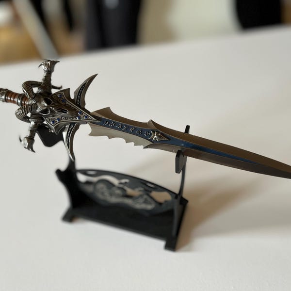 Frostmourne Sword Metal Replica Baphomet Head Sword Lich King Arthas ...