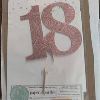 18th Birthday Party Supplies Number 18 Cake Topper - Etsy