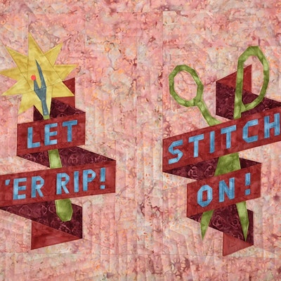 LET 'ER RIP Banner Pdf Pattern - Etsy