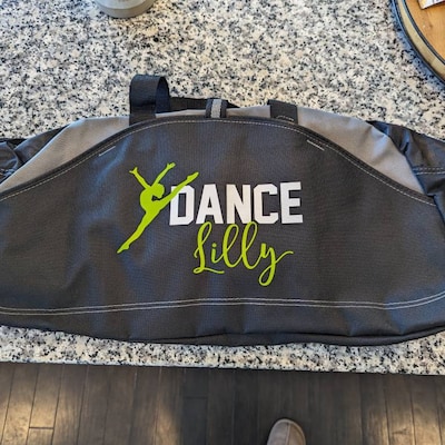 Personalized Dance Bag, Dance Bag, Custom Duffle Bag, Gray Duffle Bag ...