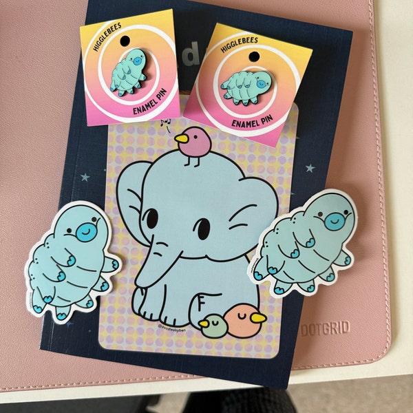 Tardigrade Enamel Pin – Water Bear Brooch – Unique Microbe Pin for ...