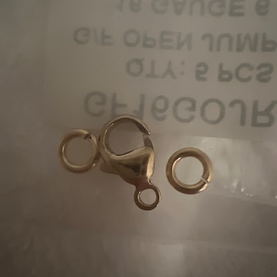 14K Gold Filled Oval Trigger Clasps With Fixed Closed Jump Ring, Gold ...