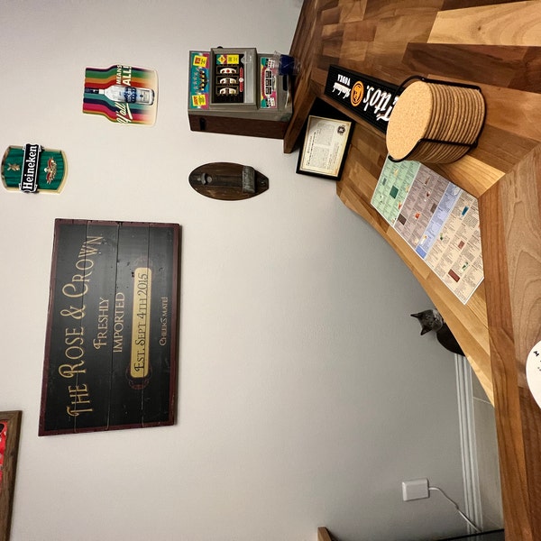 Custom Distressed Irish Pub Proprietor Sign - Rustic Hand Made Vintage ...