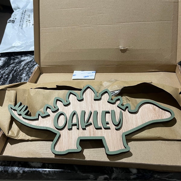 Dinosaur Name Sign Personalised Dino Kids Door Sign Boys Bedroom ...