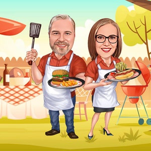 Get Lady Baker Caricature Portrait From A Photo, Funny Lady Baker ...