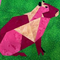 Rabbit Foundation Paper Piecing Block, FPP Quilting Sewing Pattern ...