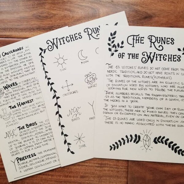 Book of Shadows: 13 Witches Runes With Meaning, How to Read, History ...