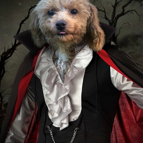 Custom Scary Pet Portrait . Custom Horror Pet Portrait . Halloween ...