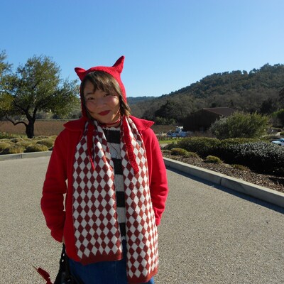 PATTERN for an Elevated, Adult Knitted Cat Hat / Kitty Ears Bonnet That ...