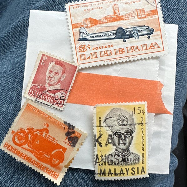 50 - Vintage USED Stamps - Stamps From Around the World - Canceled ...