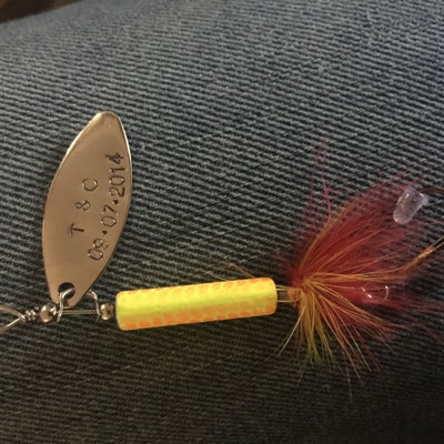 Fishing Lure Key Chain Personalized Customized and Hand Stamped - Etsy