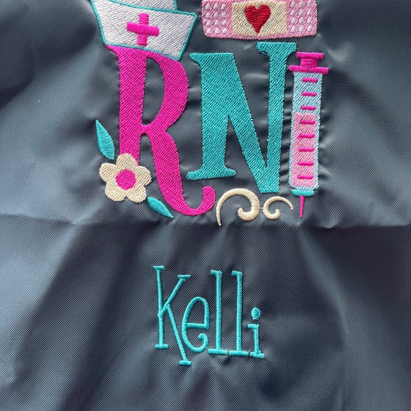 Personalized Unisex Scrubs Jacket With Custom Embroidered Text or Name ...