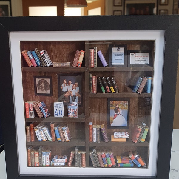 PERSONALISED Miniature Memory Bookcase - Etsy