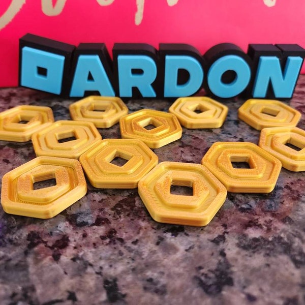 3D Printed Roblox Robux Coins: Video Game Party Favors - Etsy