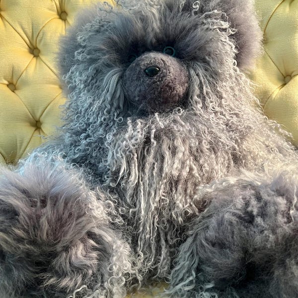 Red Fox Bear in Faux Fur, Handmade Artist Bear for Your Bedroom and ...