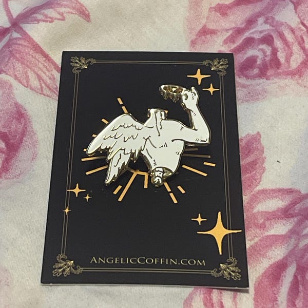 Headless Angel Gothic Enamel Pin, Angelcore Pin, Occult Macabre Pin ...
