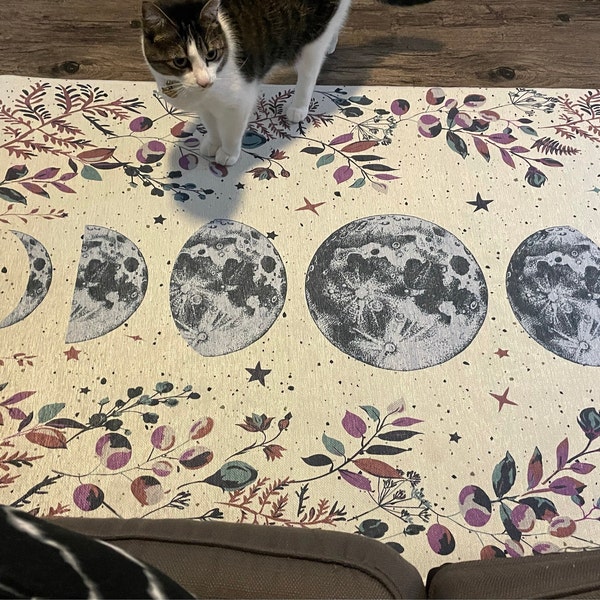 Moonlit Garden Area Rug Moon Carpet Lunar Eclipse Astrology Starry ...